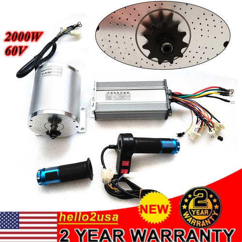 60V 2000W BLDC Motor Kit with Brushless Controller for Electric Scooter ...