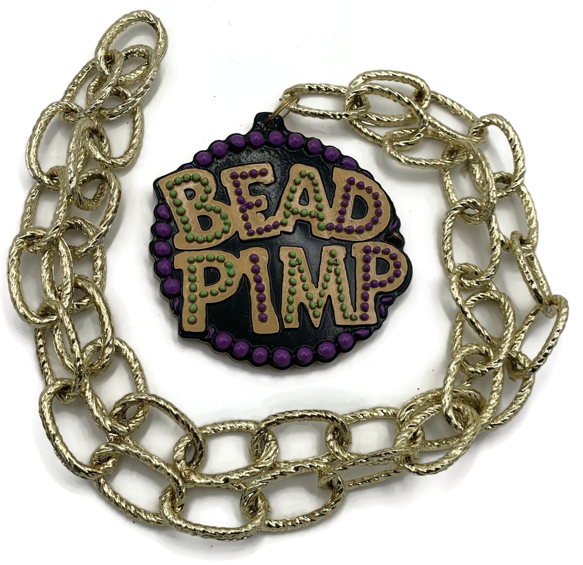 Bead Pimp Mardi Gras Bead Necklace New Orleans Party Bling Flash Pimpin ...