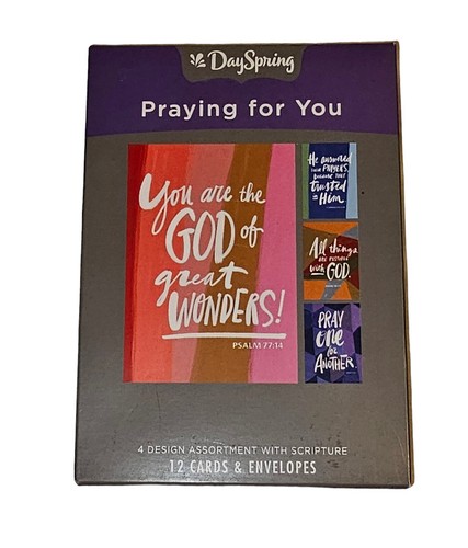 Dayspring Praying For You 12 Cards & Envelopes 4 Design Assortment w ...