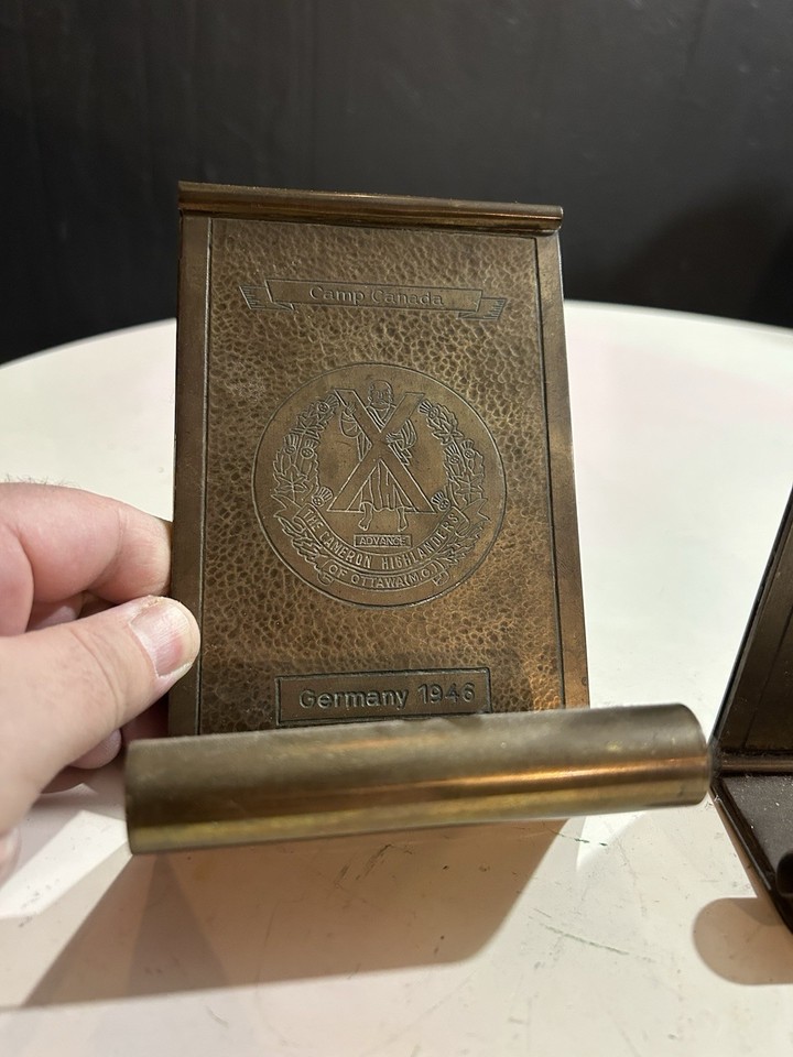 Ww2 Rate Canadian Cameron Highlanders Infantry Metal Bookends | eBay