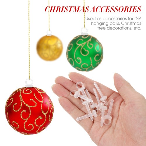 Set of 2 Creative Balls Accessory Bauble Hangers with Caps Craft ...
