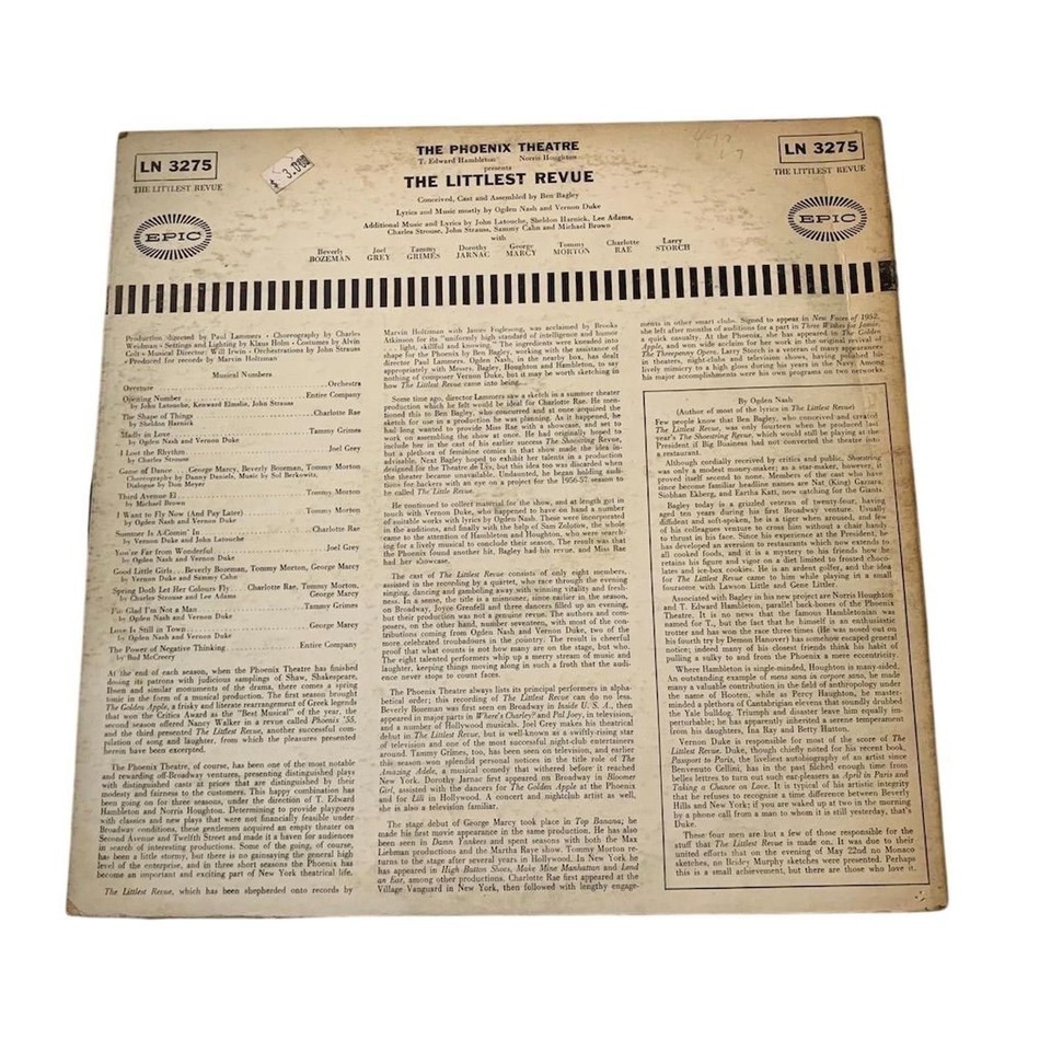 The Littlest Revue Original Cast LP 1956 Tammy Grimes Epic Records | eBay