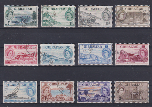 GIBRALTAR , 1953-59, SG145/56 TY24/35 USED PART SET CV £49+ | eBay