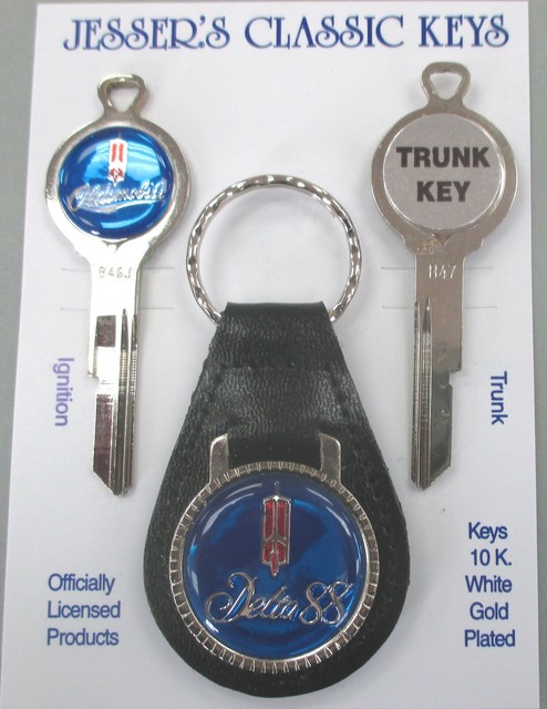 Corvette Black C4 White Gold Deluxe Classic Key Set C 4 Keys 1982 82 ...