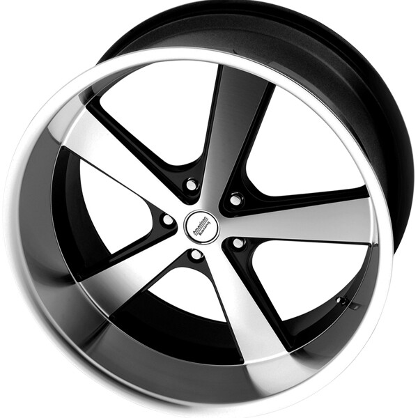 (Set of 4) Staggered-VN701 Nova 22x9,22x11 5x5" +15mm Black/Machined ...