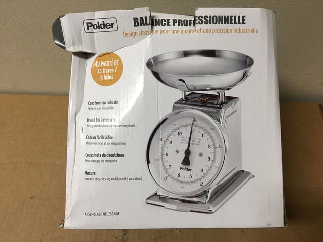 Polder 985-75 Professional Stainless Steel Analog Kitchen Scale 11 ...