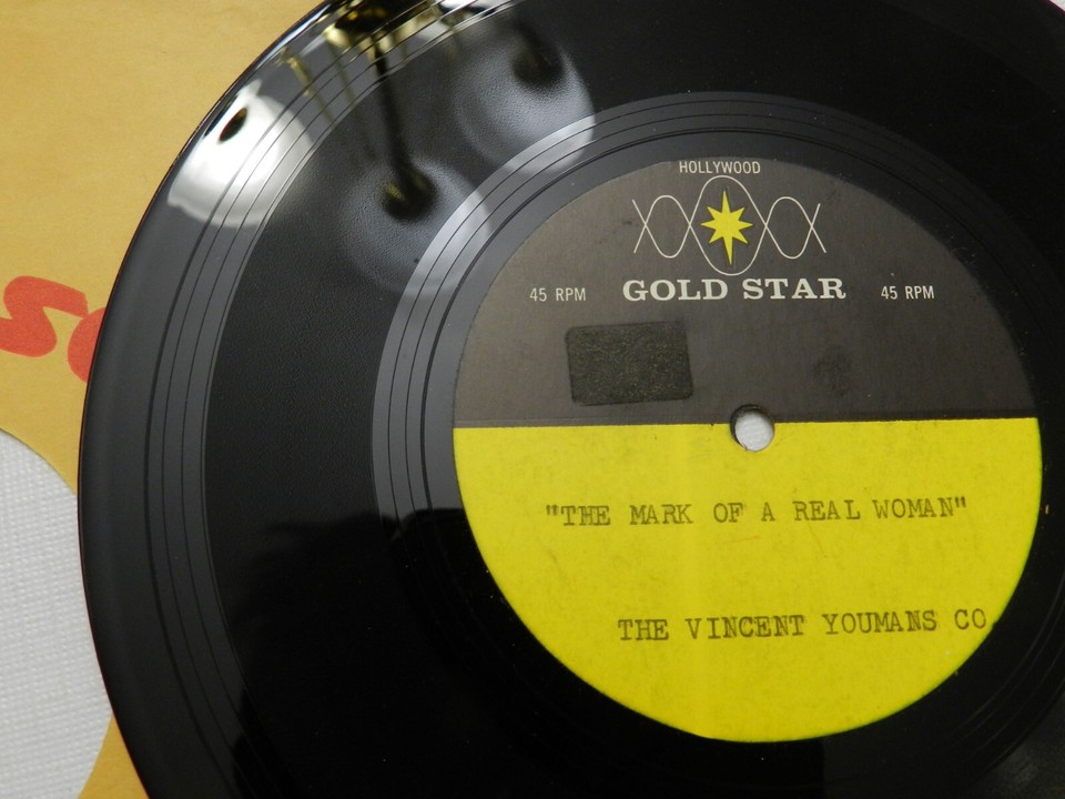 45 RPM VINCENT YOUMANS CO. Test Press on Acetate "The Mark of a Real ...