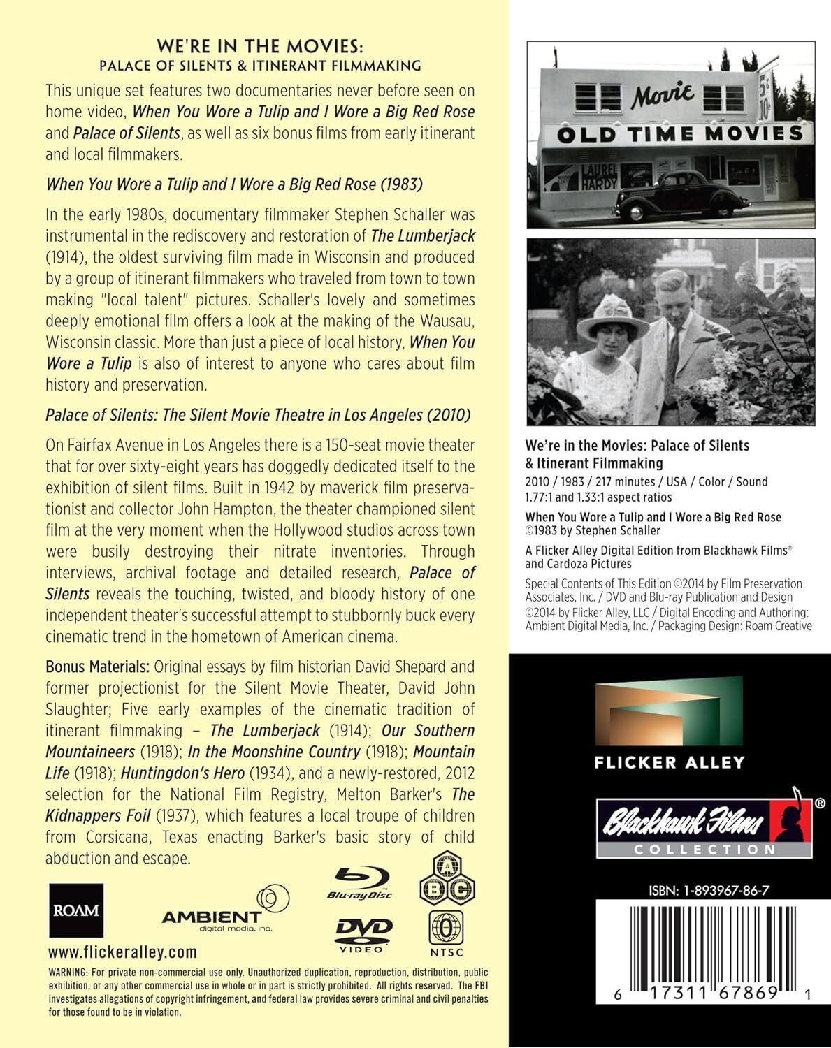 We're in Movies: Palace of Silents & Itinerant (Blu-ray) Stephen ...