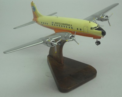 Douglas DC-6 Aviateca Guatemala DC6 Aircraft Wood Model BIG Free ...