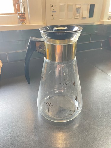 Vintage Corning 1960s Atomic Star Burst 6 Cup Coffee Pot Carafe MCM | eBay
