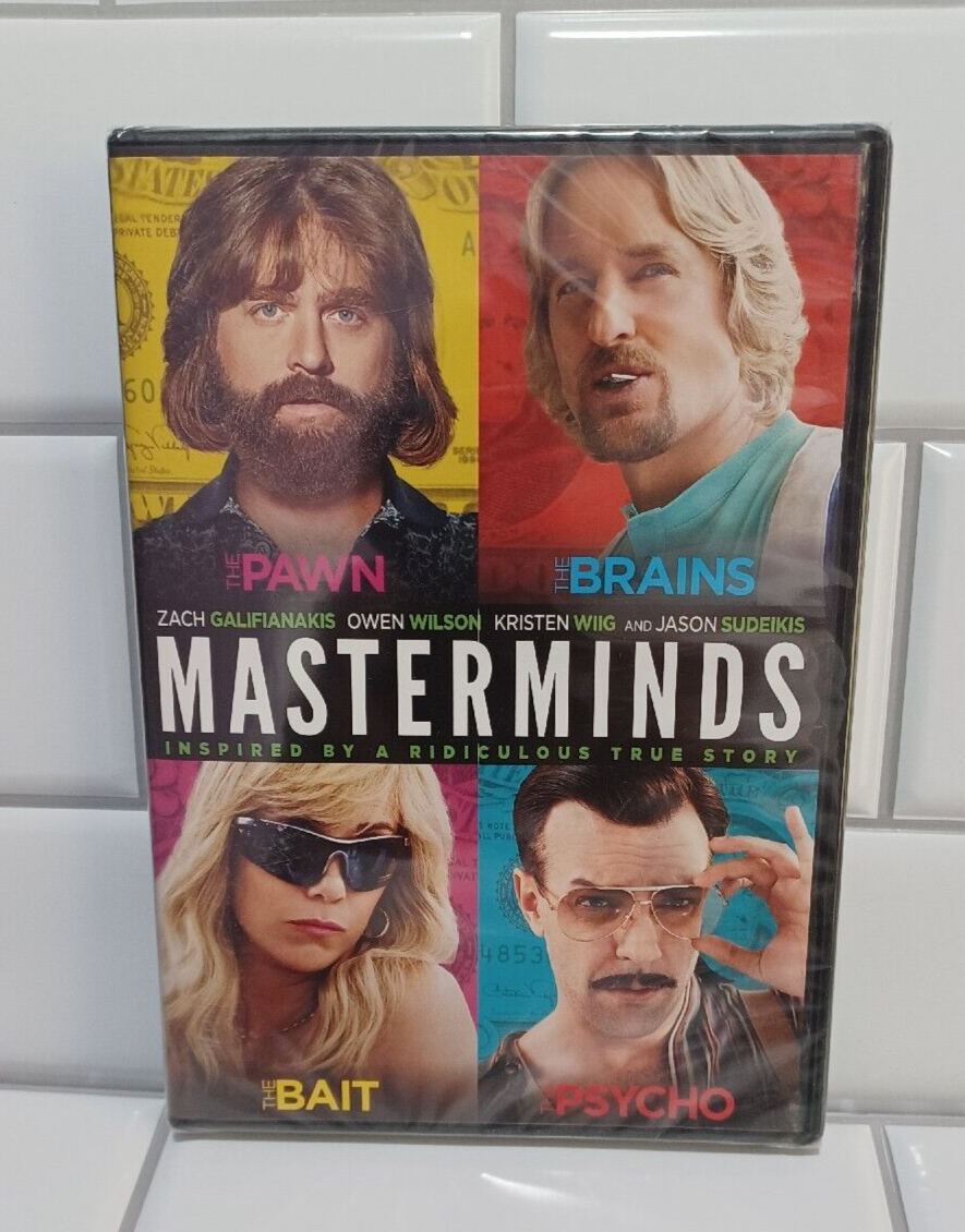 Masterminds (DVD, 2016, WS) Owen Wilson Kristen Wiig NEW & SEALED | eBay