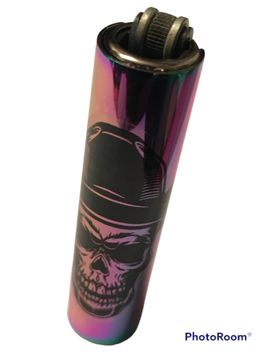Mini Clipper LIGHTER - Rainbow Hat Skull design, Gas Refillable | eBay
