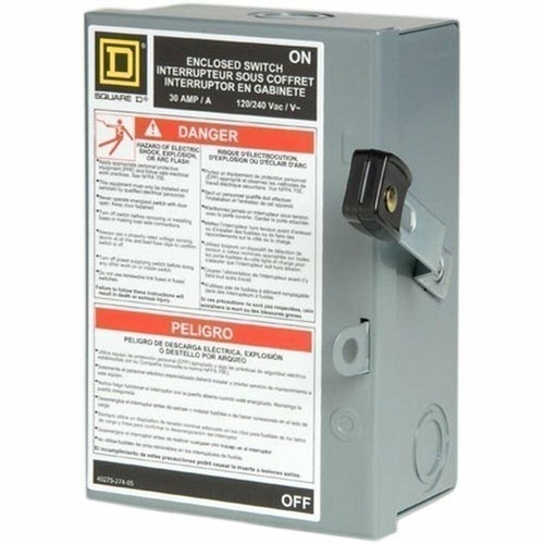 Square D By Schneider Electric L211N 30A Light-Duty 2-Plug Safety ...
