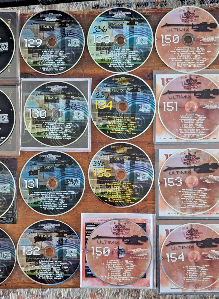 ULTIMIX DJ Promo CD Lot – 25 Discs – Vol. 121–159 (See List) – No ...