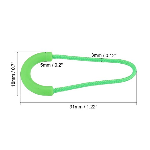 Zipper Pulls Extension Handle Cord, 20 Pack Plastic U-Shape Extender ...