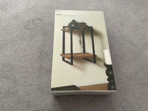 NEXT DARK BRONX 2 TIER 25CM WIDE SHELVING UNIT. BNIB. | eBay UK