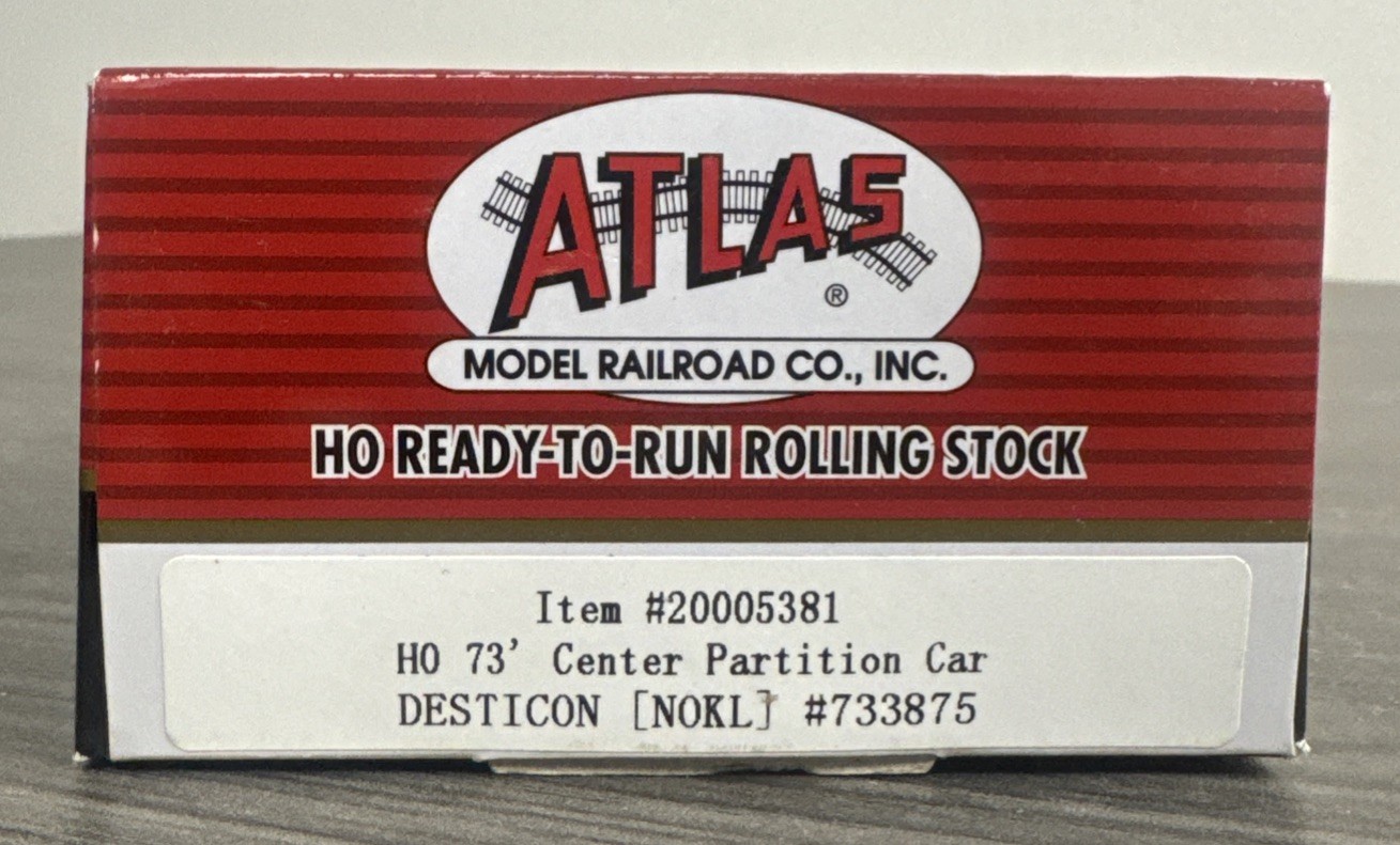 Atlas Master Line HO #20005381 73' Center Partition Car Desticon (NOKL ...