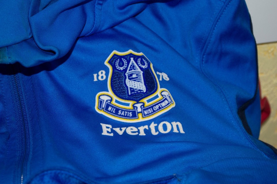 Everton Jacket Football Soccer Training Tracksuit Mens Sweatshirt Size ...