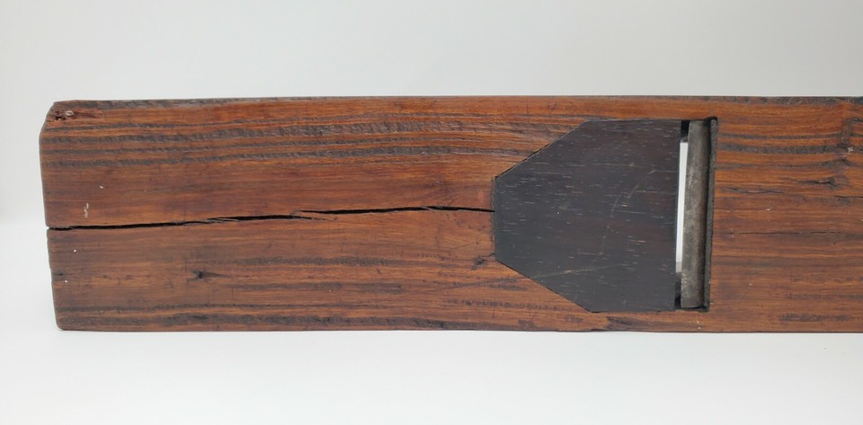 Antique Lignum Vitae & Rosewood 22" Razee Jointer Plane, Wood Block, 2¼ ...
