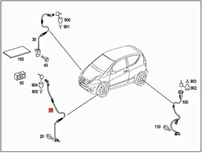 Genuine MERCEDES W169 W245 A-CLASS W169 B-CLASS W245 Rpm sensor ...