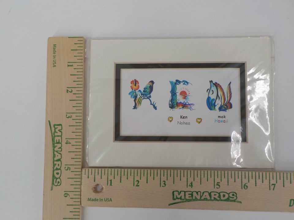 "KEN NOHEA" LETTER ART PRINT ARTIST MATTHEW MOK LONG FENG ZHI 5X7 OLIVE ...