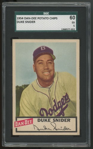 1954 Dan-Dee Potato Chips Duke Snider SGC 5 | eBay