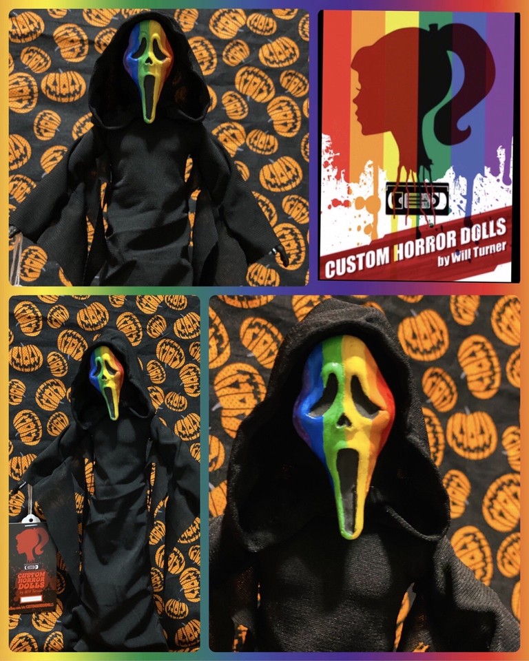 Rainbow Ghostface CUSTOM HORROR DOLL Scream 12” Figure OOAK LGBT 🏳️‍🌈 ...