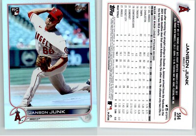 Janson Junk 2022 Topps Series 2 Rainbow Foil #594 Rookie RC Los Angeles ...