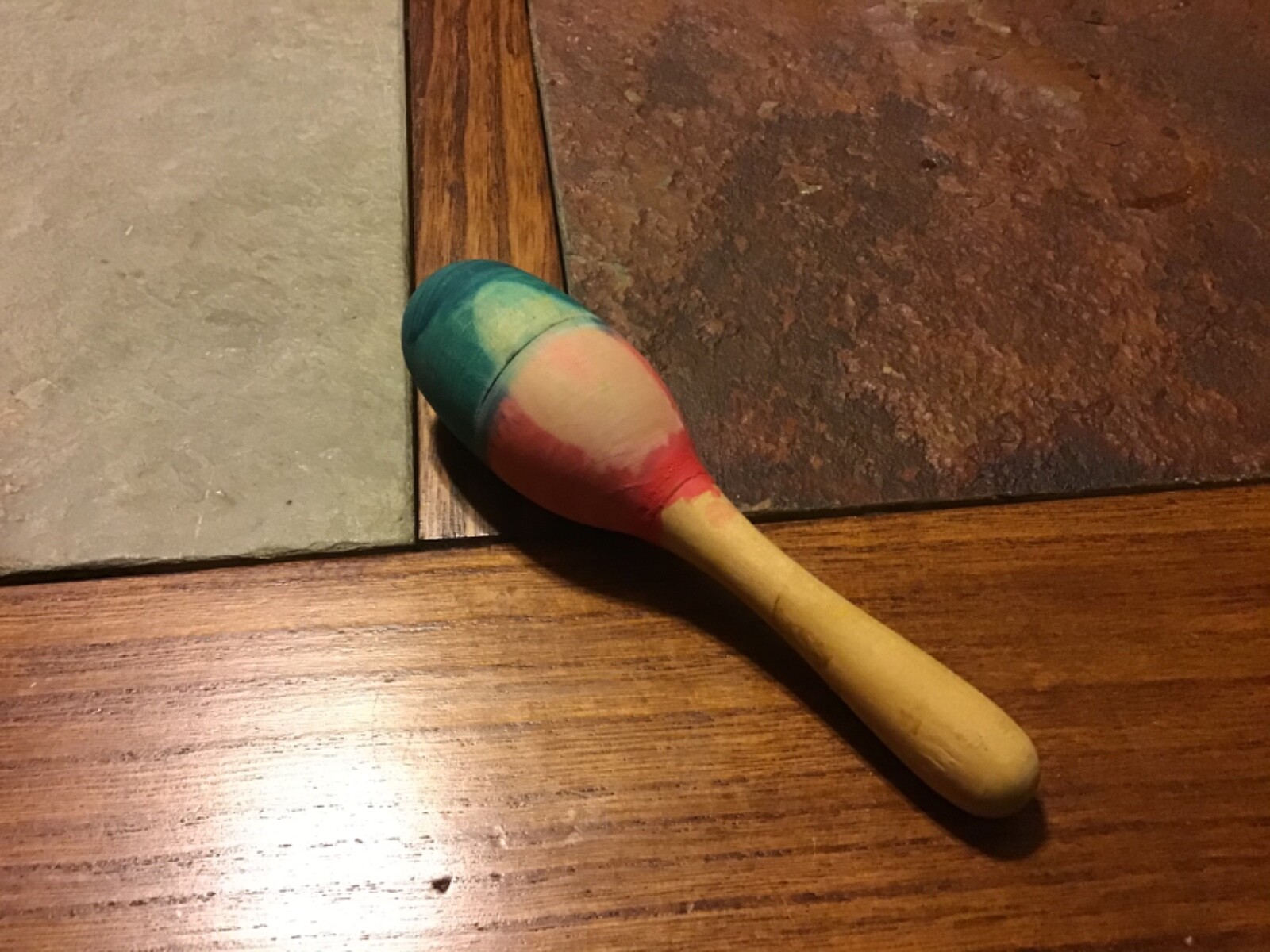5" Long Wooden Hand Painted Maraca Instrument: Green and Red Color | eBay