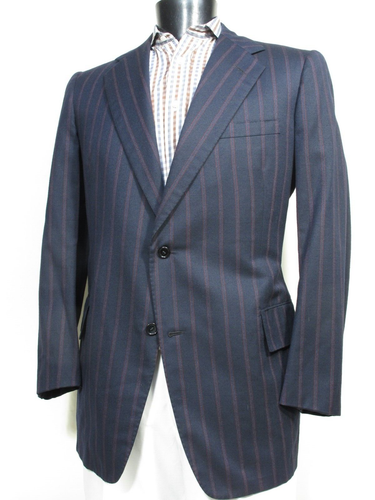 Bespoke Boating Regatta Rowing Blazer Sport Coat 42R Wool Navy Burgundy ...