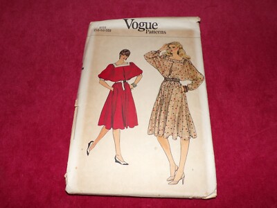 🌺 VOGUE #8567 - LADIES LOOSE PULLOVER SQUARE NECKLINE DRESS PATTERN 14 ...