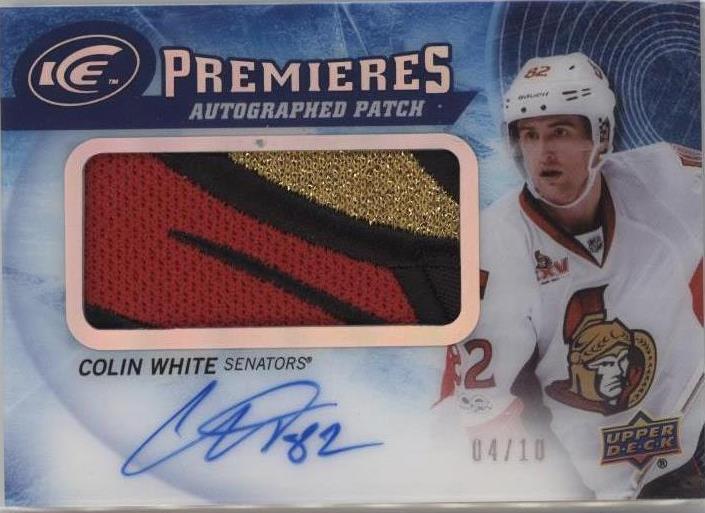 2017-18 Upper Deck Ice - Ice Premieres Autographed Patch Colin White # ...