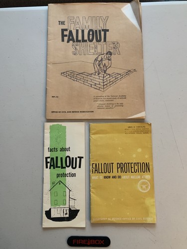 (3) Lot 1960’s Nuclear Fallout Protection Shelter Pamphlet Booklet ...