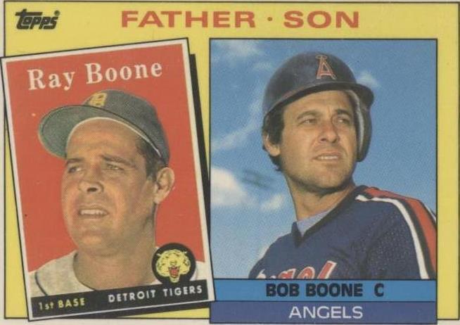 1985 Topps - Father - Son Bob Boone, Ray Boone #133 Collector's Edition ...