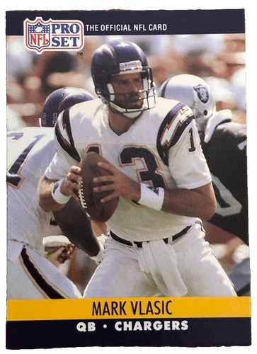 Excellent: Vintage 1990 PRO SET Mark Vlasic San Diego Chargers Trading ...