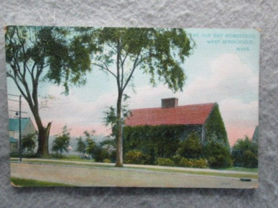 Antique The Old Day Homestead, West Springfield, Massachusetts Postcard ...