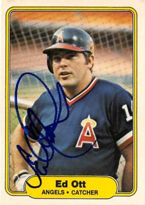 Ed Ott autographed baseball card (California Angels) 1982 Fleer #470 | eBay