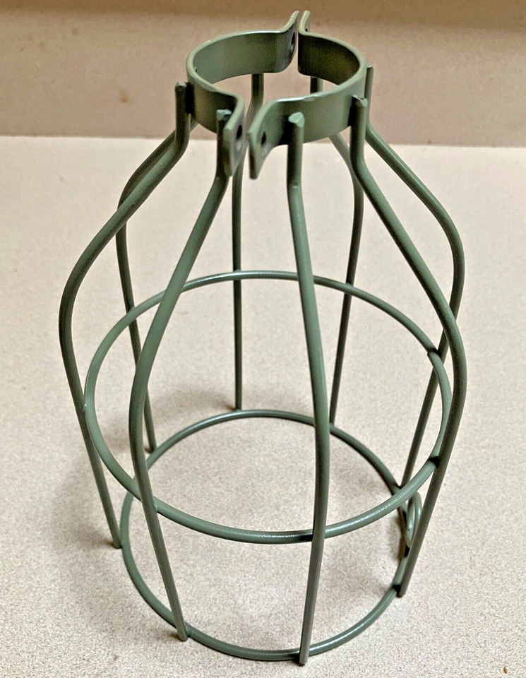 NEW Sage Green Bulb Cage Industrial Bulb Guard for Pendant Light - 6 ...