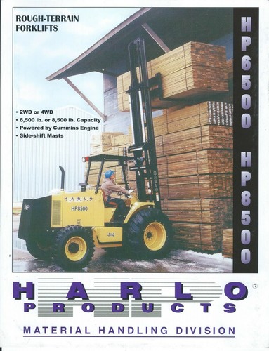 Fork Lift Truck Data Sheet - Harlo - HP 6500 8500 - c1992 - Brochure ...