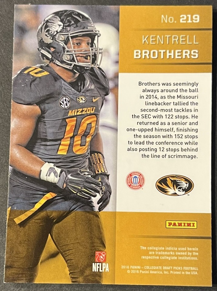 2016 Prizm Draft picks Kentrell Brothers Rookie #219 | eBay