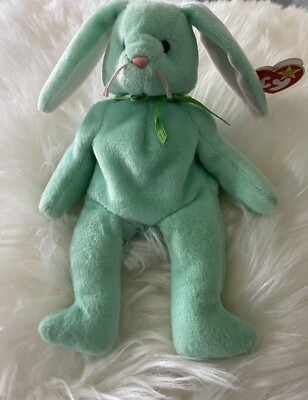 Ty Hippity the Green Bunny Plush Toy - RARE, 1st Edition with Errors ...