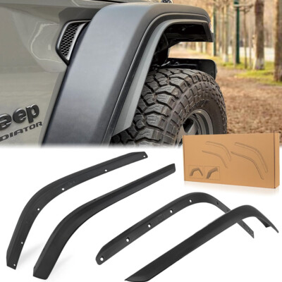 Black High Fender Flares Extensions 4pc For Jeep Gladiator JT 2020 ...