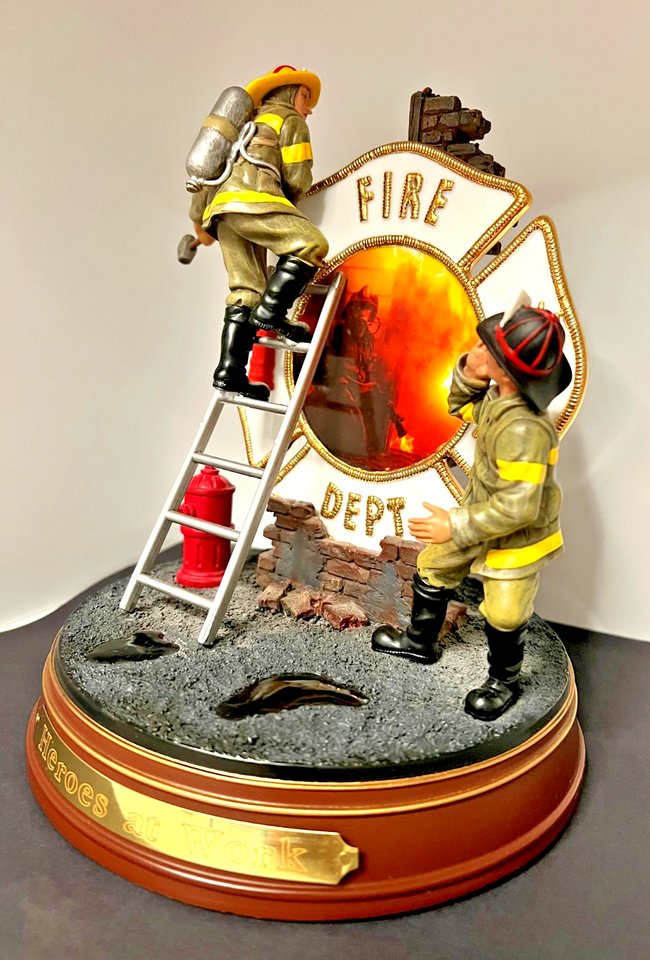 Bradford Exchange Fire Fighters Heroes At Work Ltd Ed Series Figurine ...