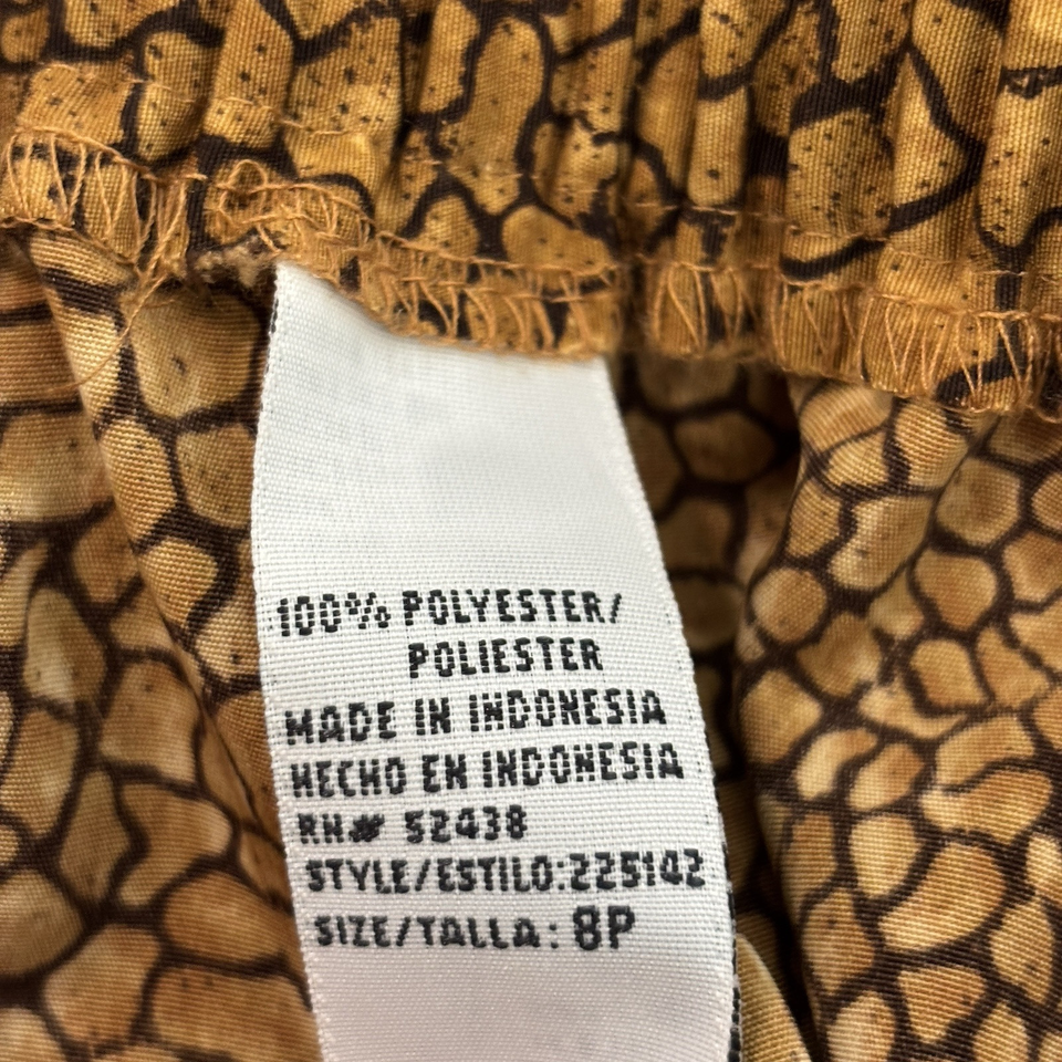 Unbranded Womens Old Money Animal Print Pleated Dress Pants Size 8P ...