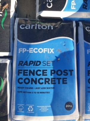 Fence Post Concrete - Rapid Set Postcrete 20kg Bags FP-ECOFIX ...