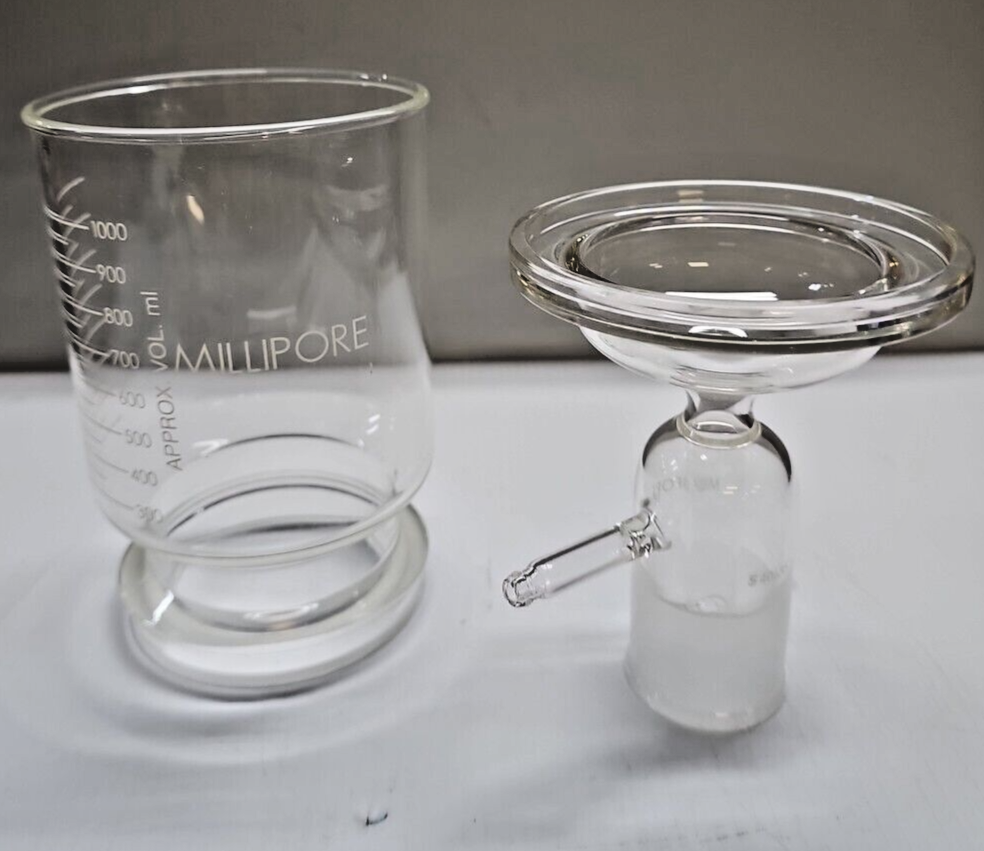 Millipore 1000mL Glass Funnel and 90mm For Filtration Extraction | eBay