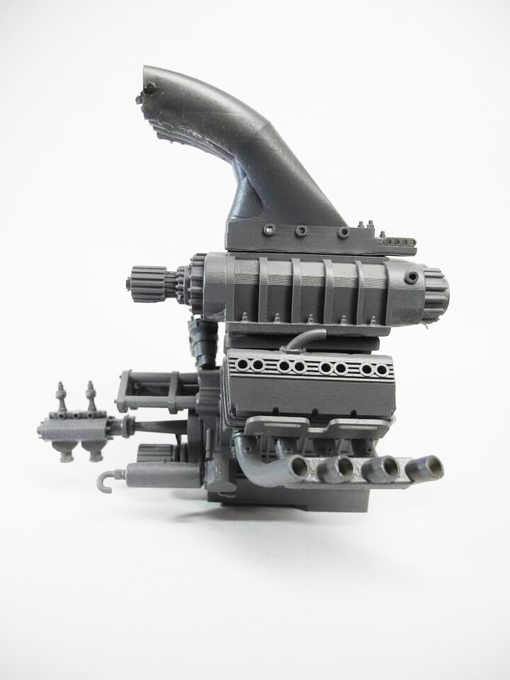 1/16 Top Fuel Hemi Supercharged Engine Resin Kit for Scale Model Drag ...