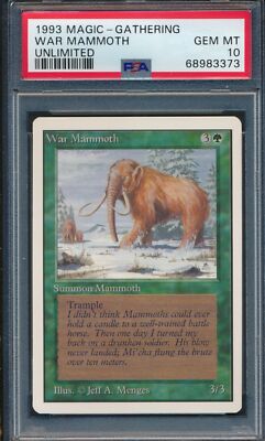 Unlimited War Mammoth PSA 10 Graded Magic MTG (3373) -magicgraders- | eBay