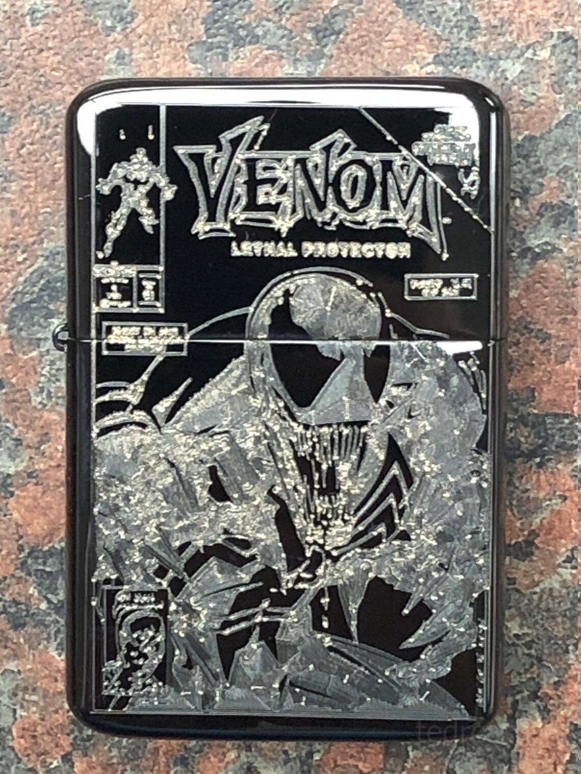 VENOM Lethal Protector #1 cover engraved LIGHTER black ice finish with ...