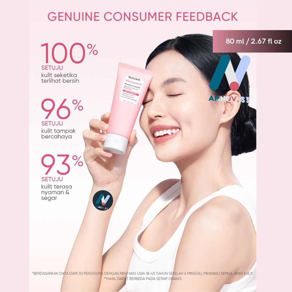 SKINTIFIC Niacinamide Bright Cleanser Facial Wash Antioxidant Radiant ...